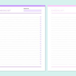 Editable Blank Checklist Printable, Fillable Checklist for Daily ...