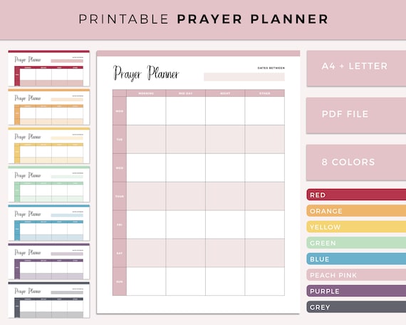 Printable Prayer Planner Prayer Journal Daily Devotional | Etsy