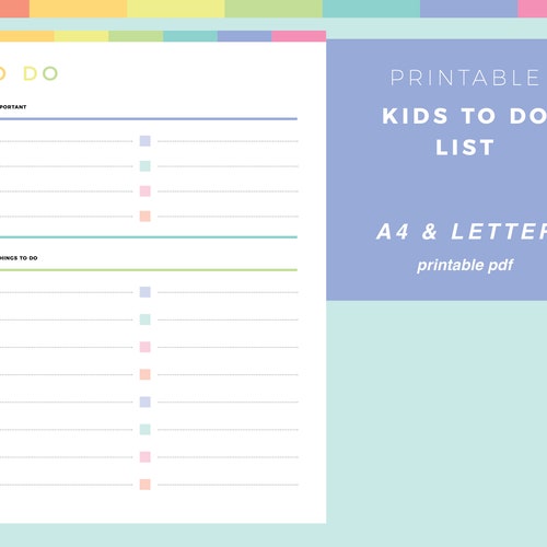 Printable Kids Routine Chart Routine Checklist for Children - Etsy
