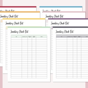 Printable Inventory Sign Out Sheet, Check Out Form, Checkout List ...