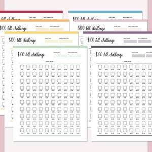 Printable 100 Dollar Bill Challenge, Cash Savings Challenge, Savings ...