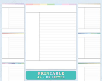 Cornell Notes Printable Note Paper Cornell Note Taking System Student ...