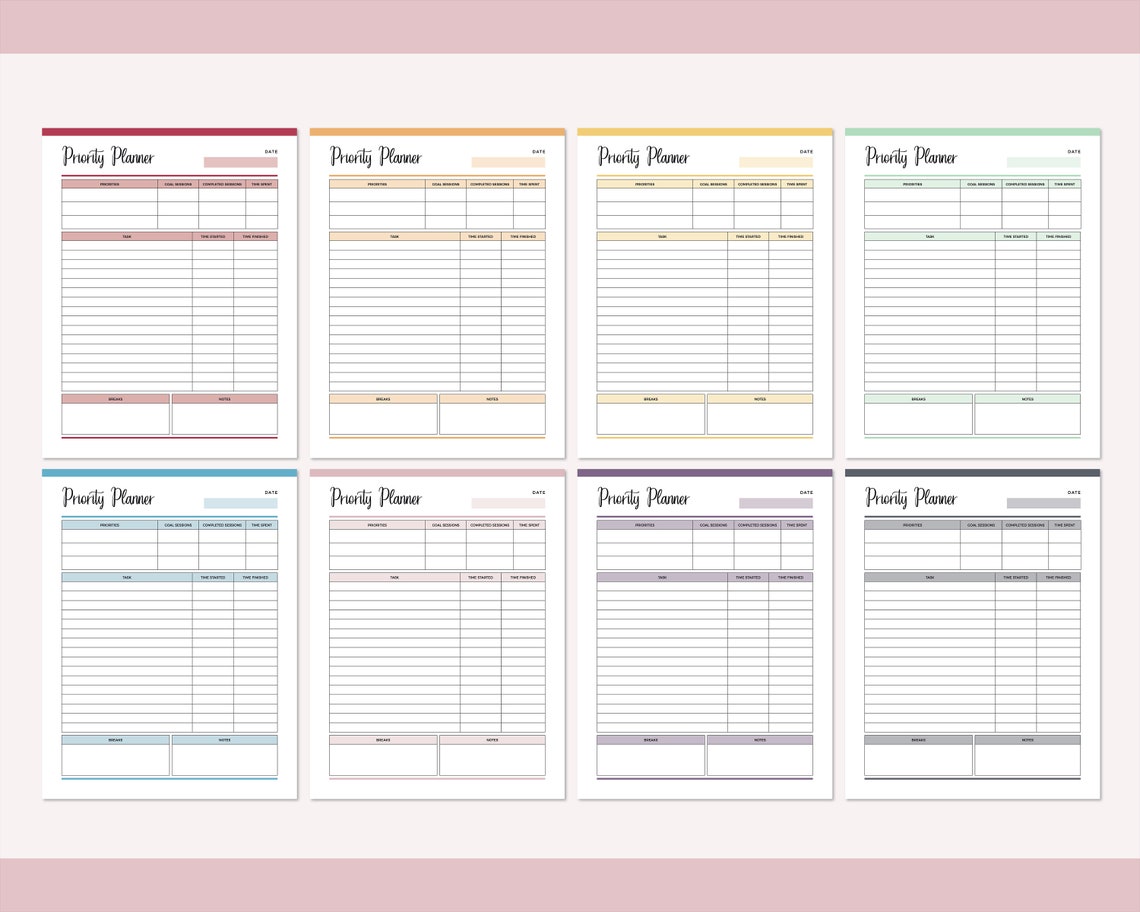 Printable Priority Planner Daily Life Journal Important Task | Etsy