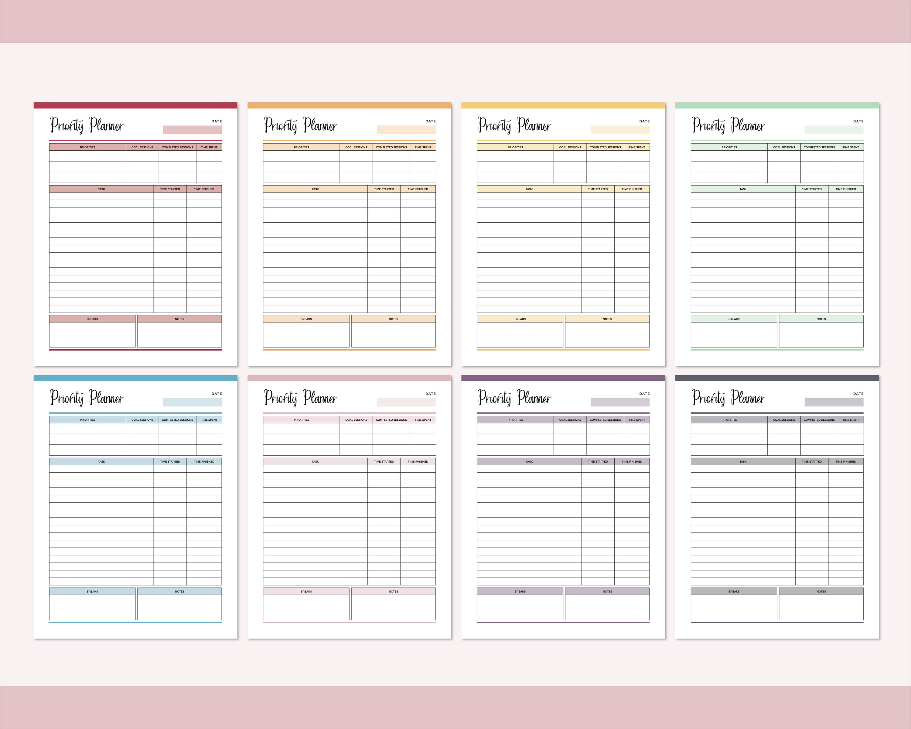 Printable Priority Planner Daily Life Journal Important Task | Etsy