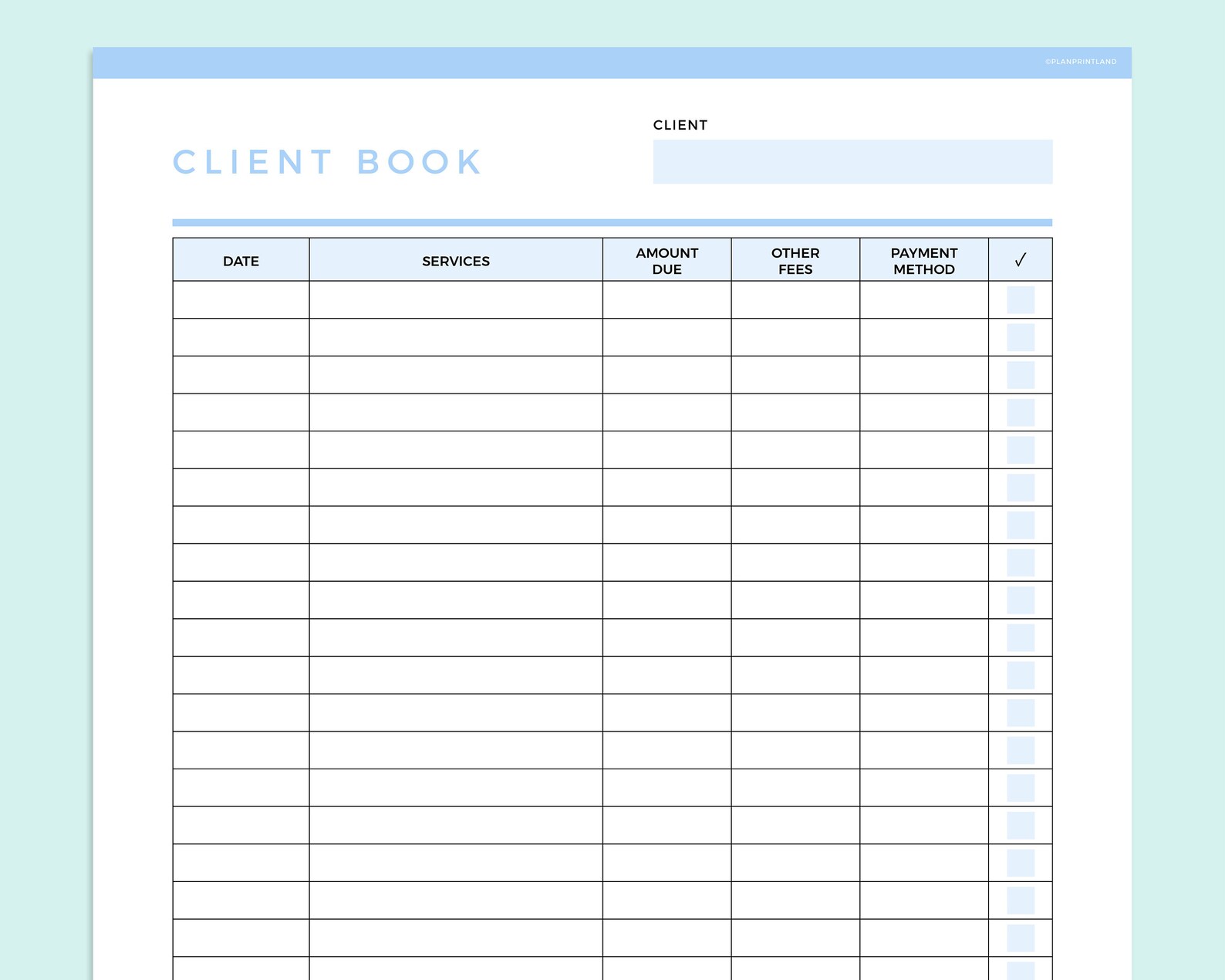 Editable Client Tracker Client Book Client Log Client - Etsy