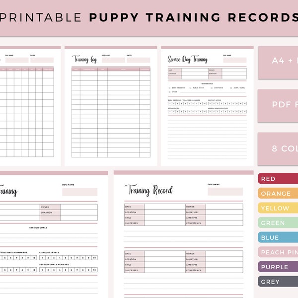 Dog Training Tracker - Etsy