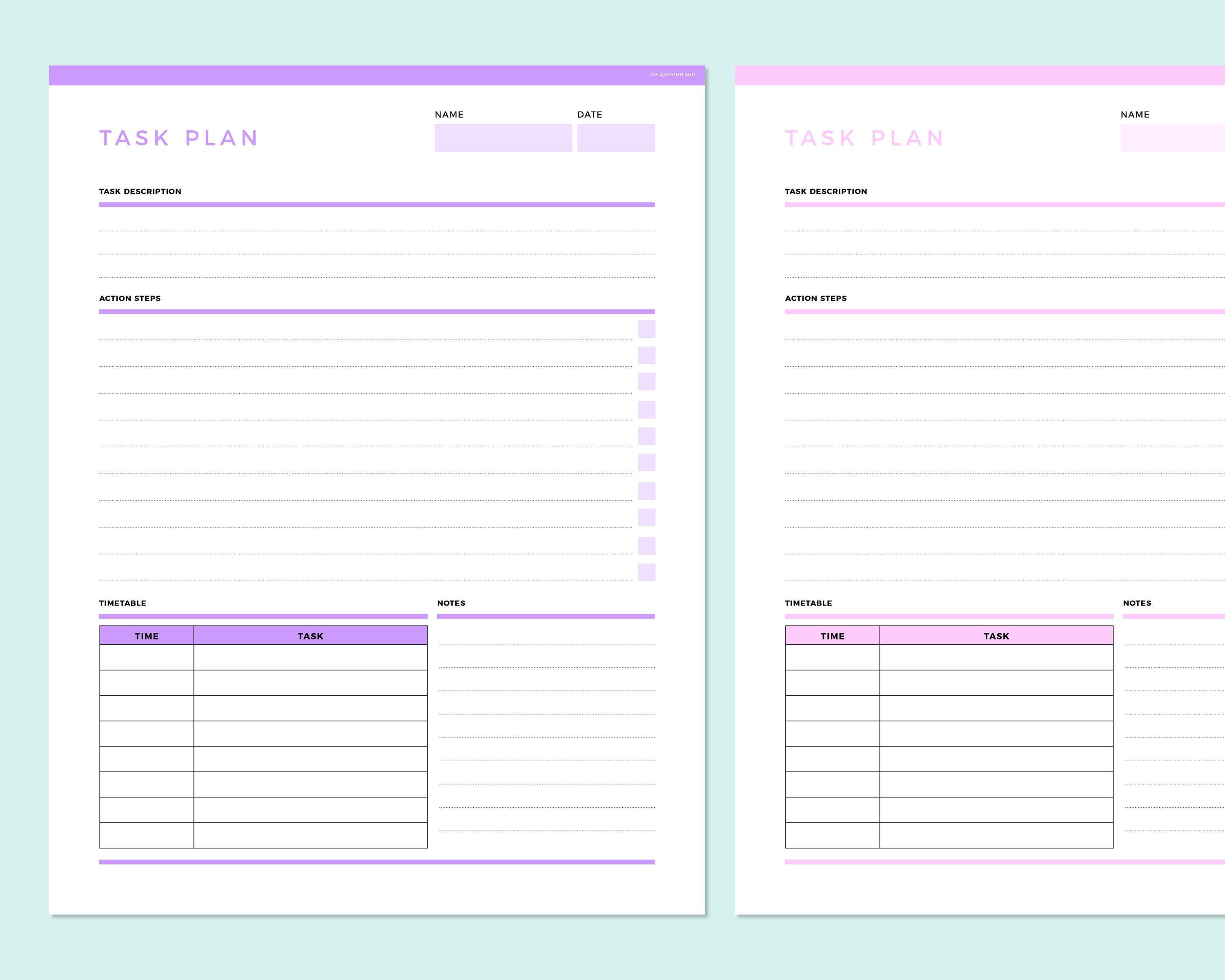 Editable Task Planner Printable ADHD Task Planner Project - Etsy