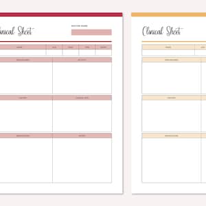 Printable Nursing Clinical Sheet, Nurse Clinical Overview, Nurse Report ...