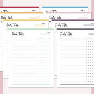 Daily Checklist Printable, Daily Task Checklist, Print at Home Weekly ...