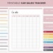 Printable Car Sales Tracker - Etsy