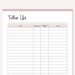 Printable Follow up Sheet Business Follow Ups Small Business - Etsy