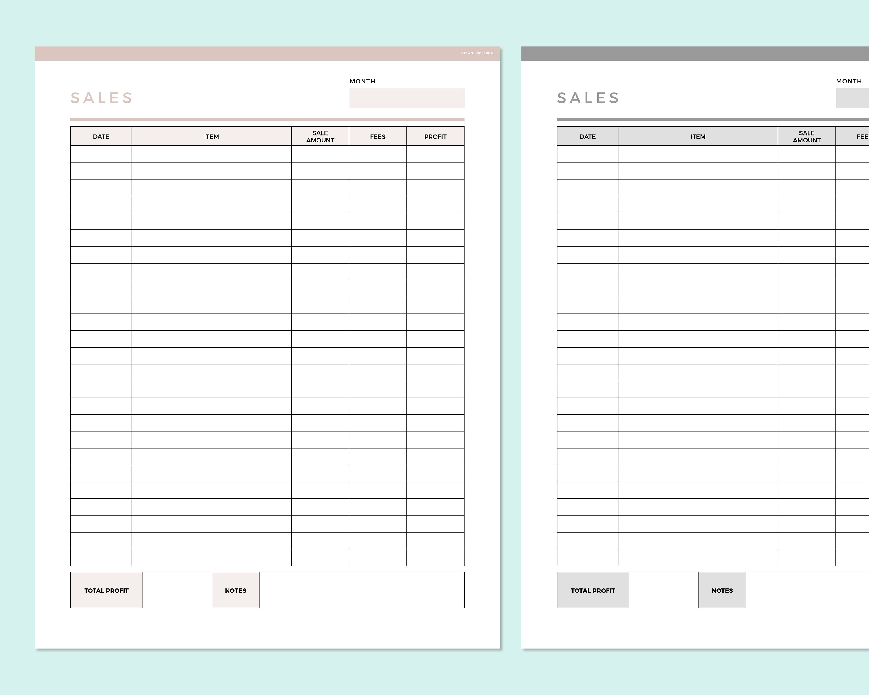 Editable Monthly Sales Tracker Printable Fillable Order - Etsy UK