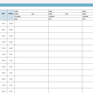 Printable 3 Patient Nurse Planner PDF, Shift Planner, Nursing Patient ...