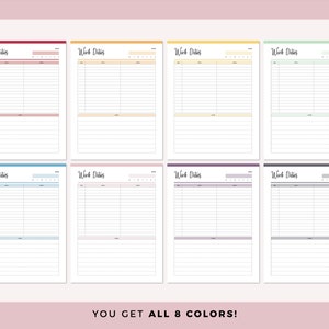 Work Duties Tracker, Time Tracker for Employees, Work Time Sheet, Work ...