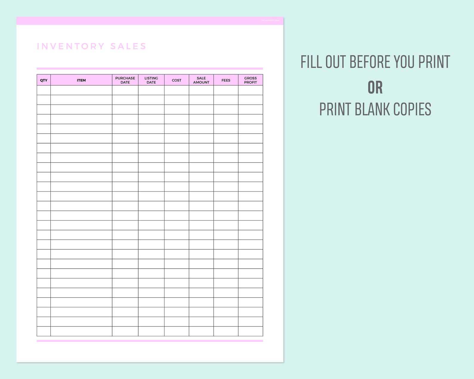 Editable Inventory Tracker Printable, Fillable Inventory Sheet ...