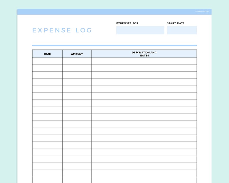 Editable Expense Log Printable, Fillable Expense Tracker, Spending ...