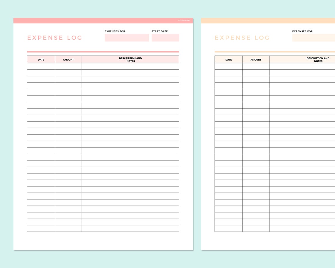 Editable Expense Log Printable, Fillable Expense Tracker, Spending ...
