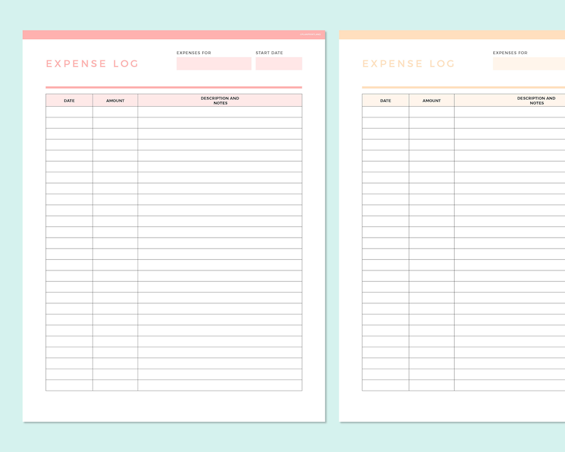 Editable Expense Log Printable Fillable Expense Tracker - Etsy Canada