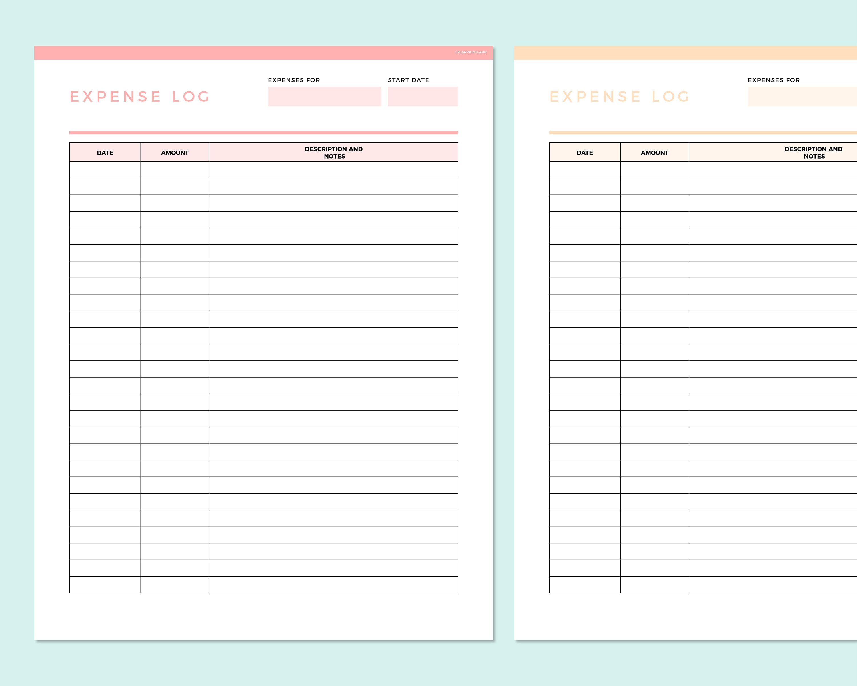 Editable Expense Log Printable Fillable Expense Tracker - Etsy Canada