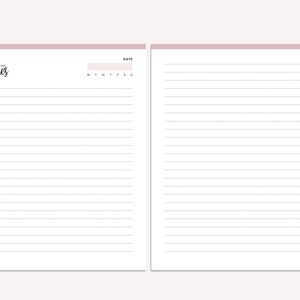 Printable Notes Pages | Print at Home Planner Pages Note Taking Pack ...