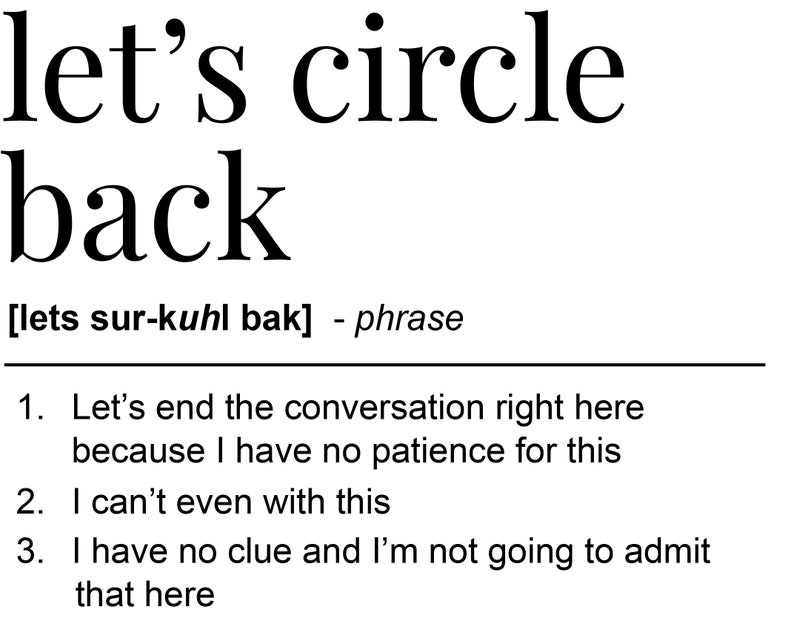 Let's Circle Back Funny Definition Mug Office Speak - Etsy