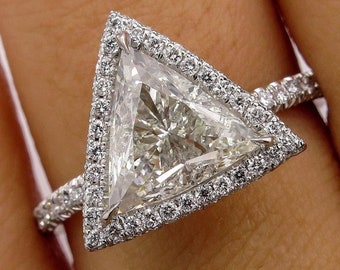 Trillion Cut Ring - Etsy