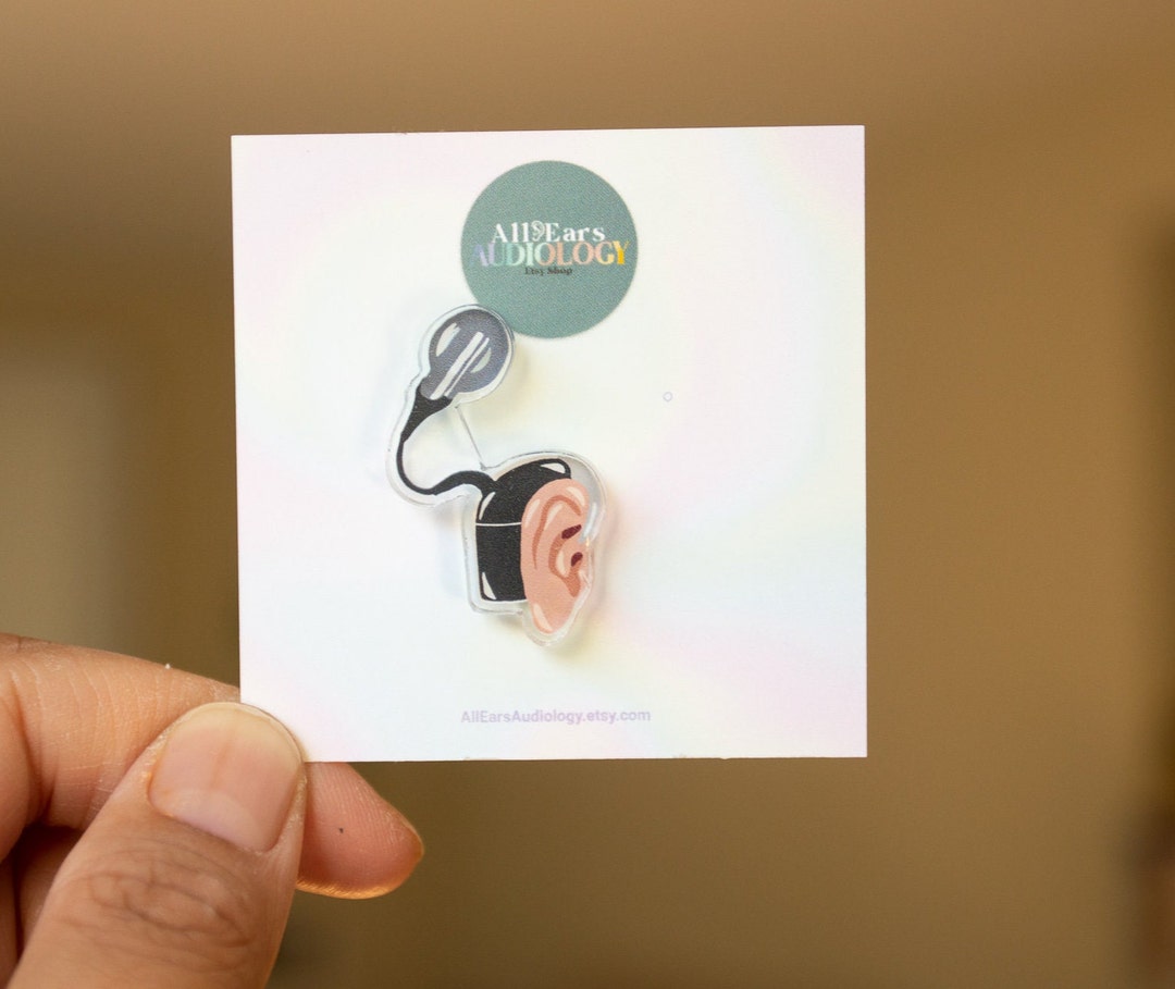 Cochlear Implant (CI) Ear Acrylic Lanyard/lapel/badge Pin, Audiology ...