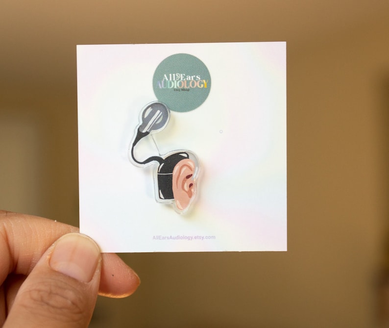 Cochlear Implant (CI) Ear Acrylic Lanyard/lapel/badge Pin, Audiology ...