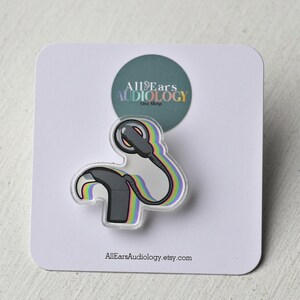 Cochlear Implant (CI) Color Stack Acrylic Pins, Audiologist Gift, Grad ...