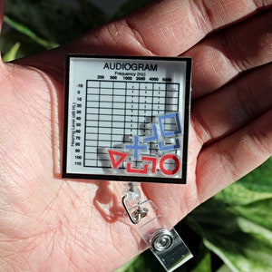 Audiogram Shaker Badge Holder/reel With Alligator Clip, Audiology ...