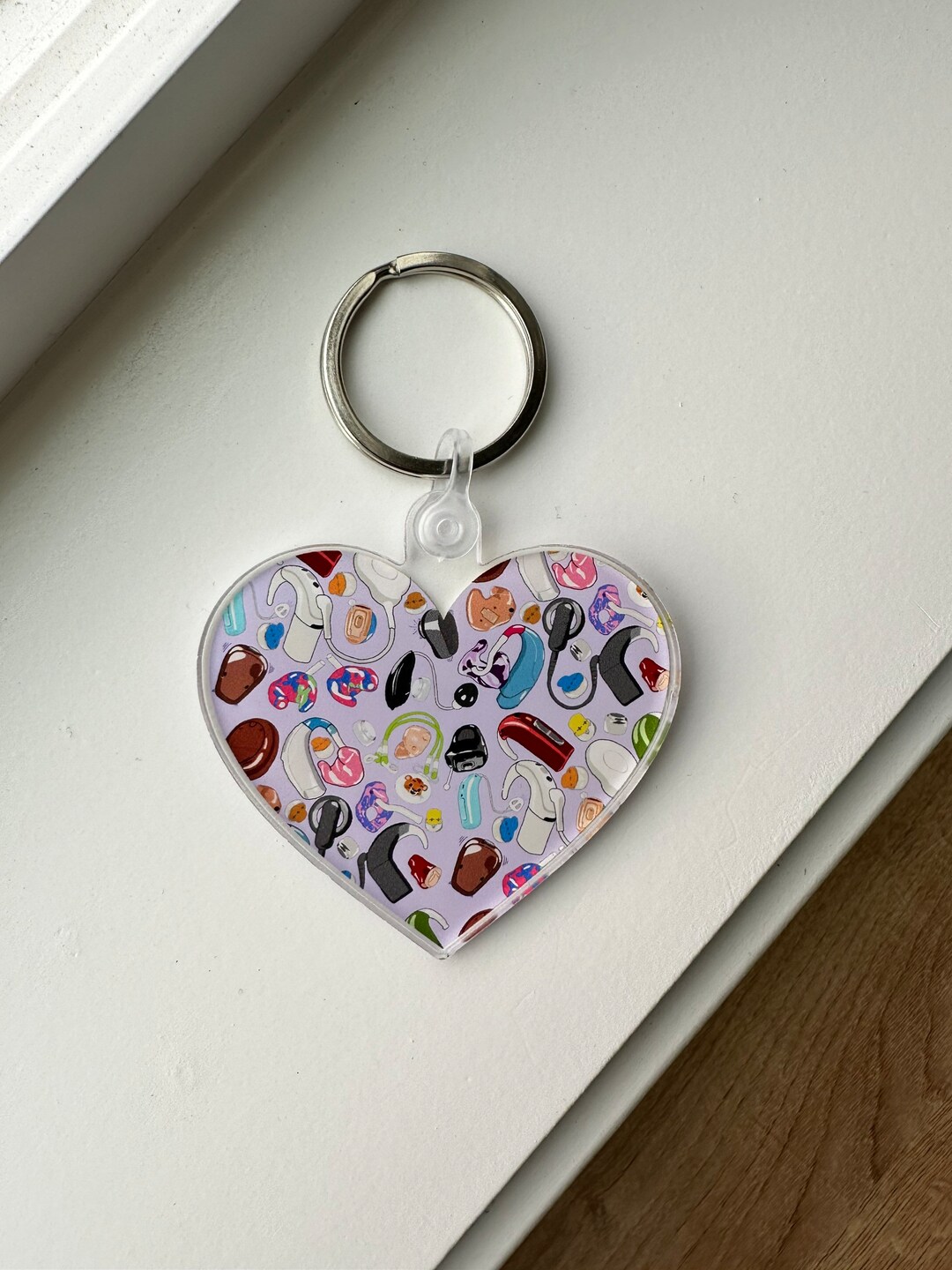 Hearing Technology Heart Keychain Audiology Audiologist - Etsy