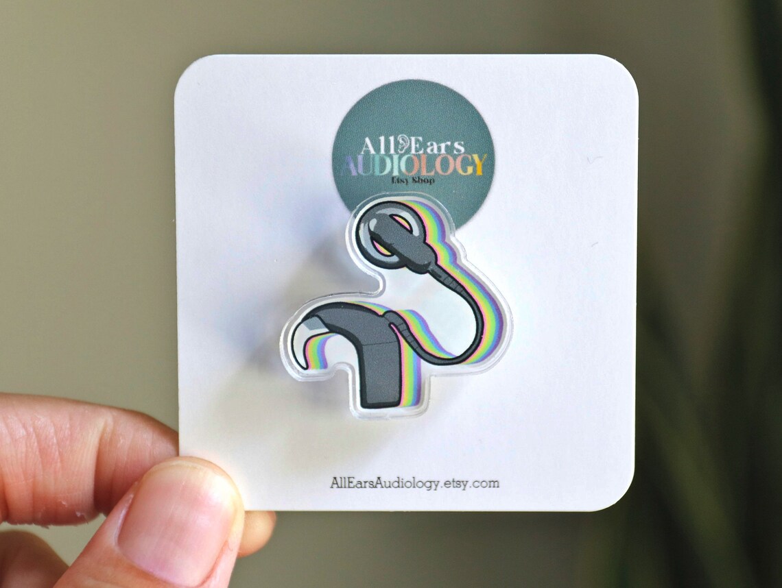 Cochlear Implant CI Color Stack Acrylic Pins Audiologist - Etsy