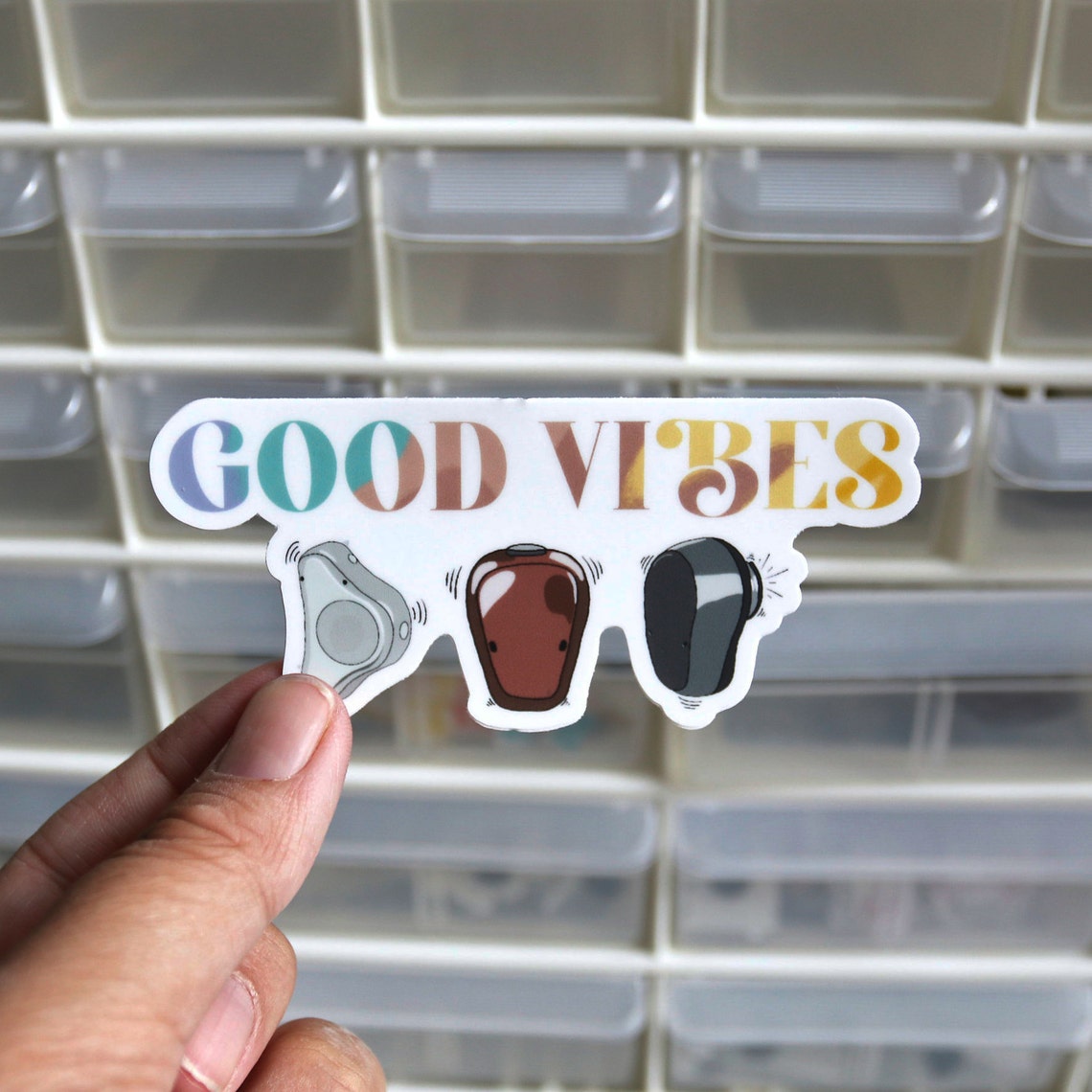 Good Vibes BCSP/BAHA Vinyl Sticker Audiologist Gift - Etsy
