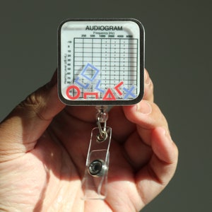 Audiogram Shaker Badge Holder/reel With Alligator Clip, Audiology ...