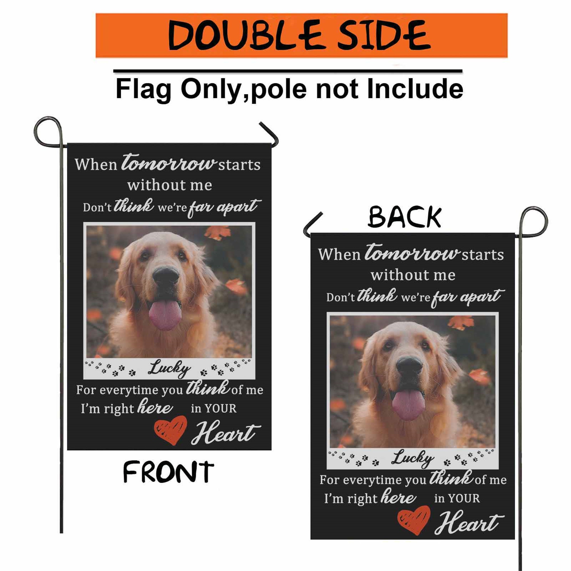 Personalized Pet Garden Flagcustom Photo&text Garden - Etsy