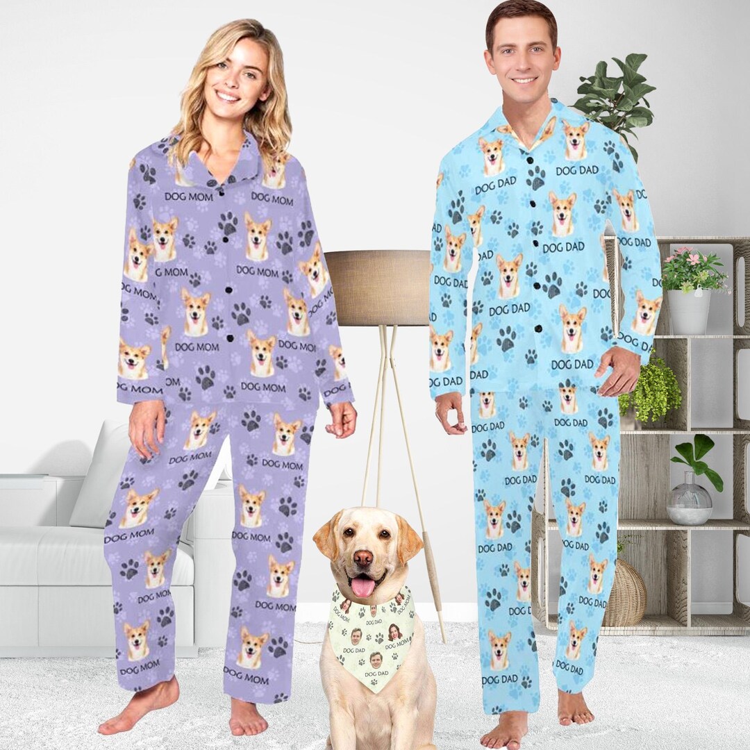 Personalized Pet Face Pajamas, Custom Pajamas for Her Him, Custom ...