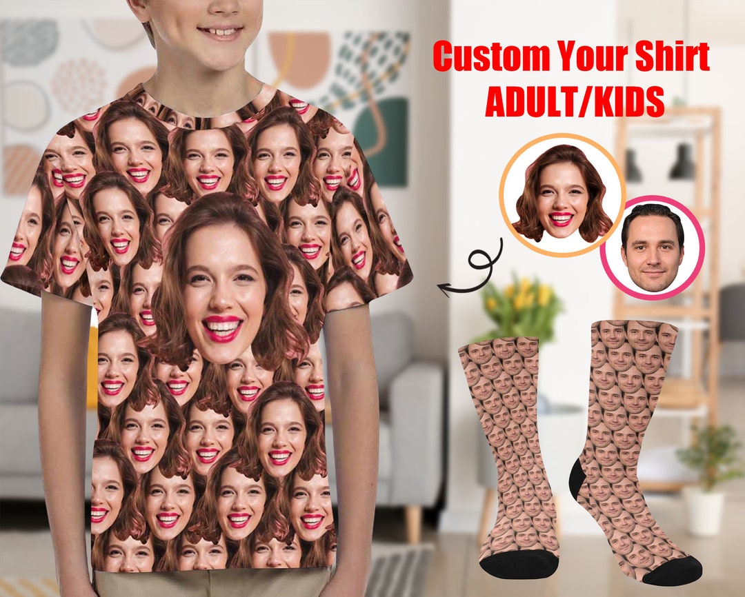 Custom Face T-shirt, Personalized T Shirt With Face for Family, Custom ...