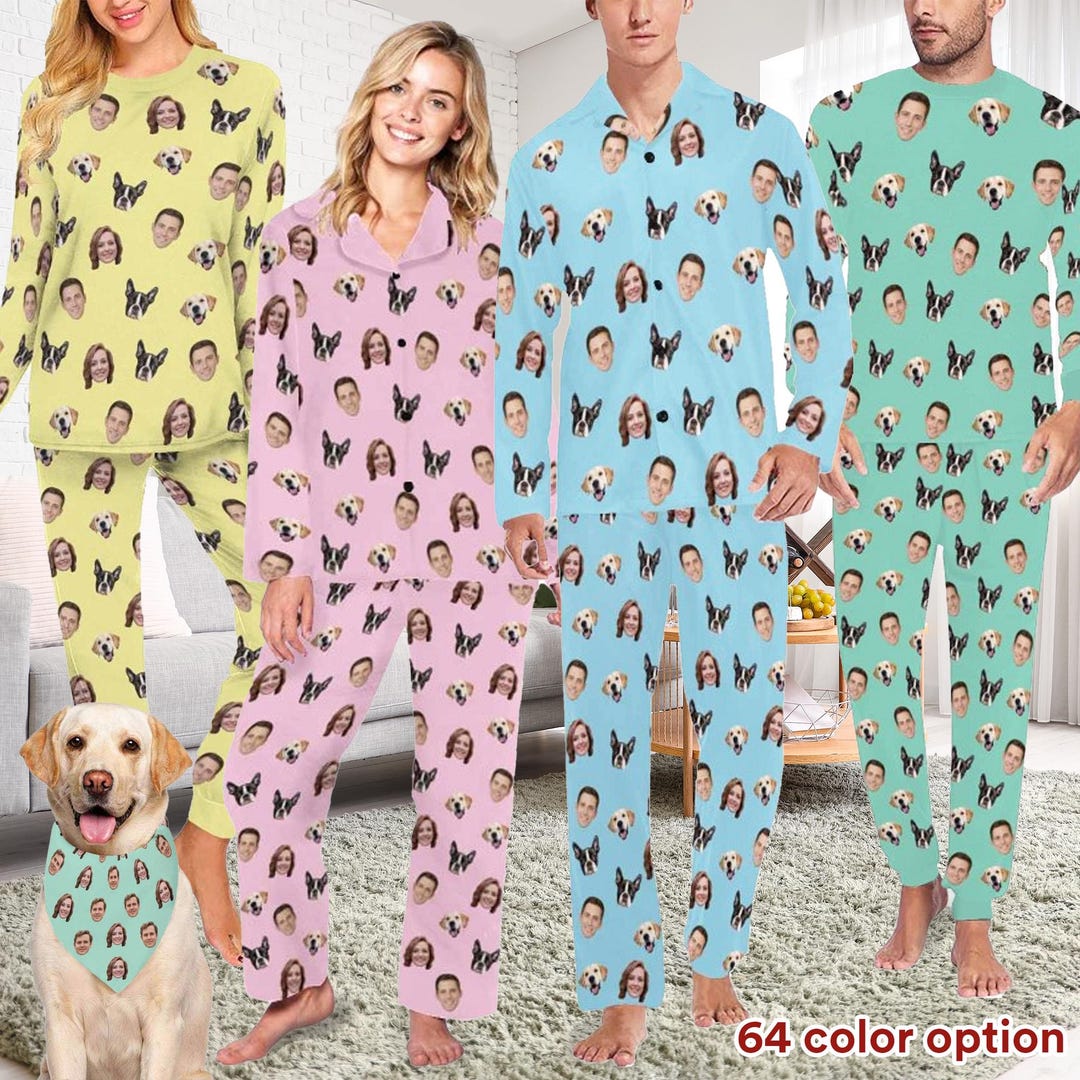 Custom Face Pajamas: Personalized Photo Pajama Set - Etsy