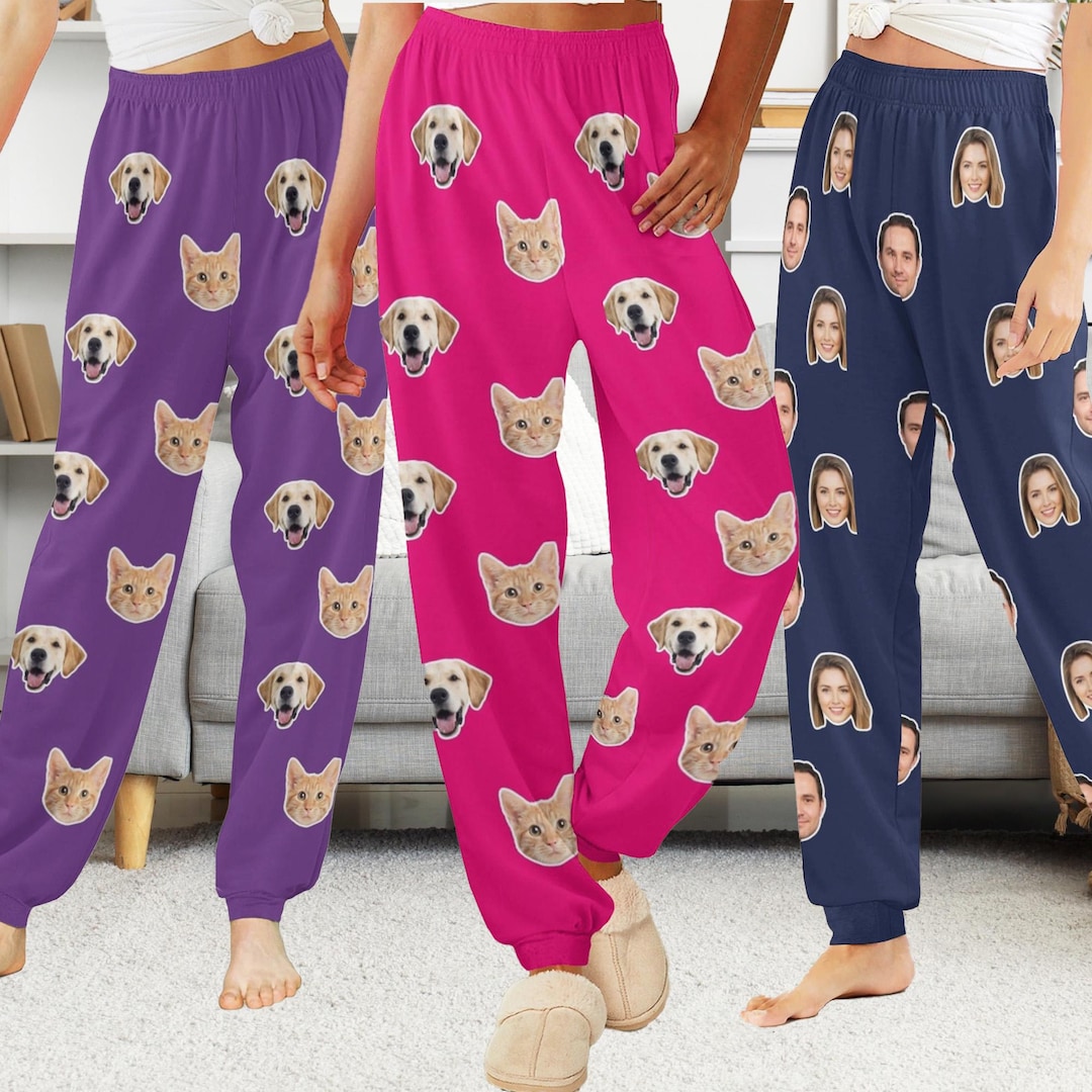 Custom Pajama Pants, Personalized Face Pajama Pants,custom Photo ...