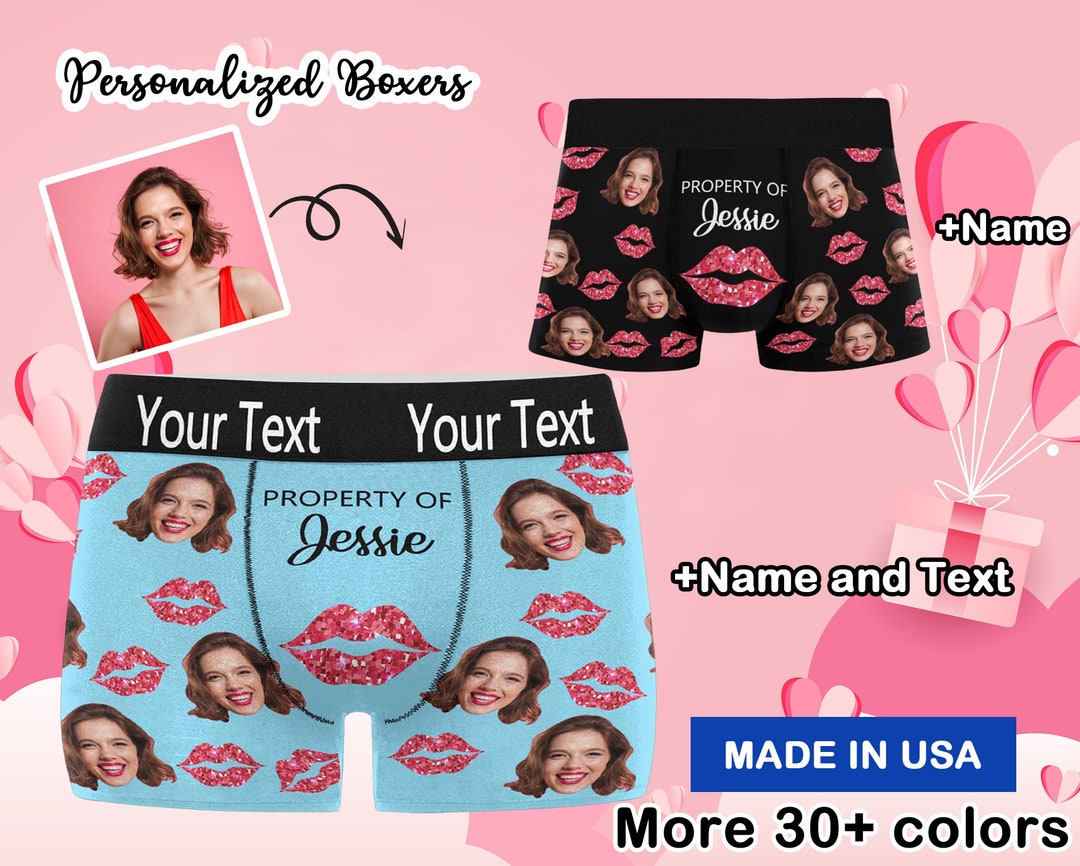 Free Shipping Custom Property of Boxers for Him, Custom Underwear With ...