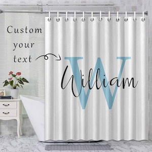 Monogram Curtain - Etsy