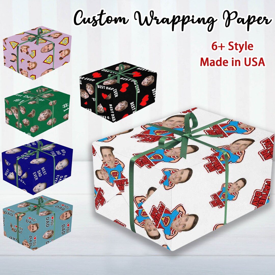 Personalized Face Wrapping Paper: Custom Photo Gift Wrap - Etsy