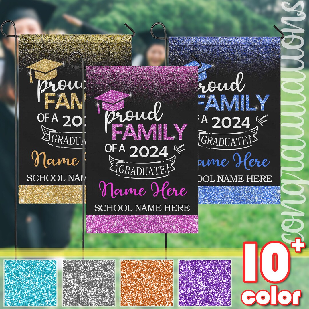 Personalized Graduation Garden Flag Your Name School Name Outdoor