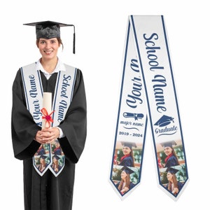 Personalized Graduation Stoles Sash Class of 2025 - Name on Graduation ...