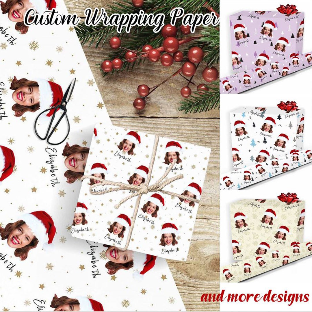 Custom Wrapping Paper Face&name Custom Gift Wrapping Paper - Etsy
