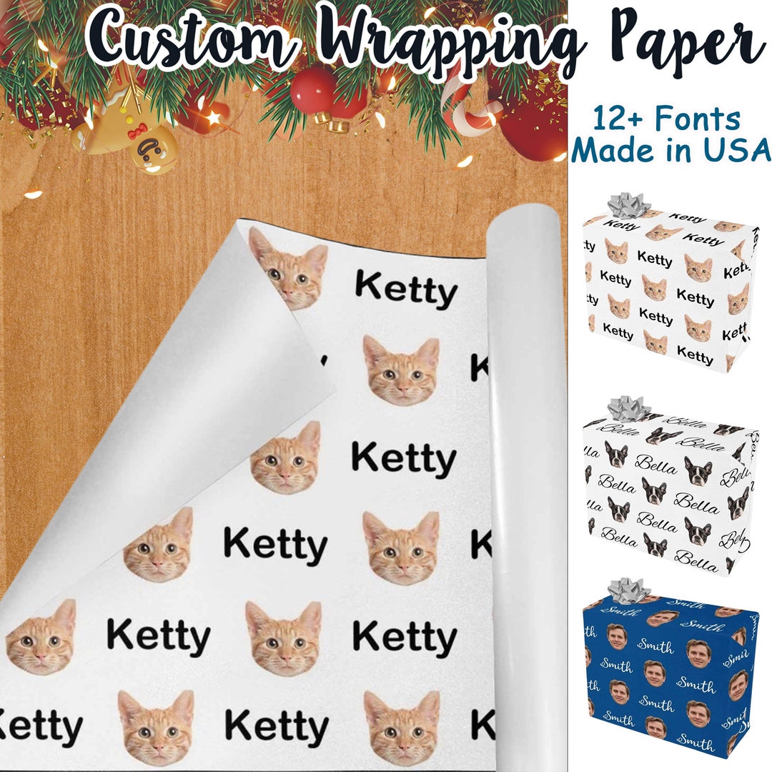 Custom Face /logo& Text/name Wrapping Paper Gift, Custom Face Gift ...