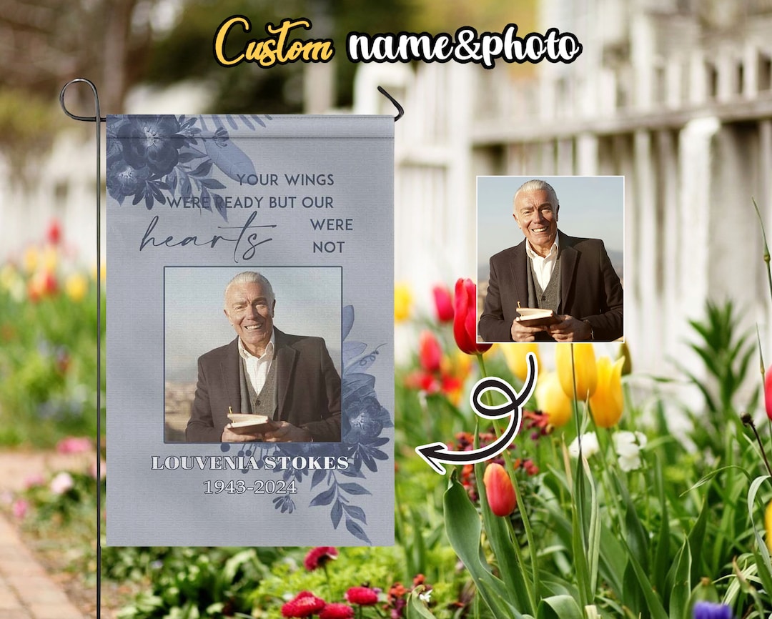 Personalized Memorial Garden Flag,in Loving Memory Flag,memorial Father ...