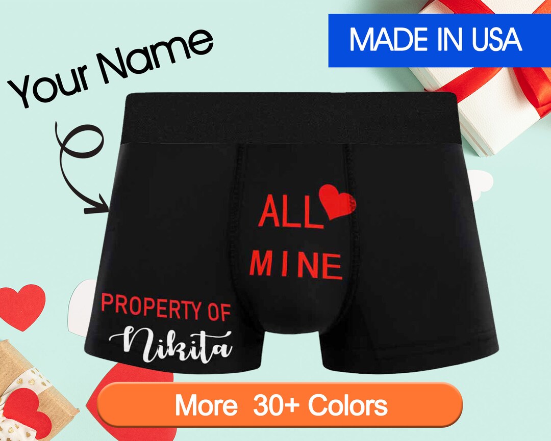 Custom Your Name on Men's Boxer Briefs, Personalized Boxers Briefs With ...