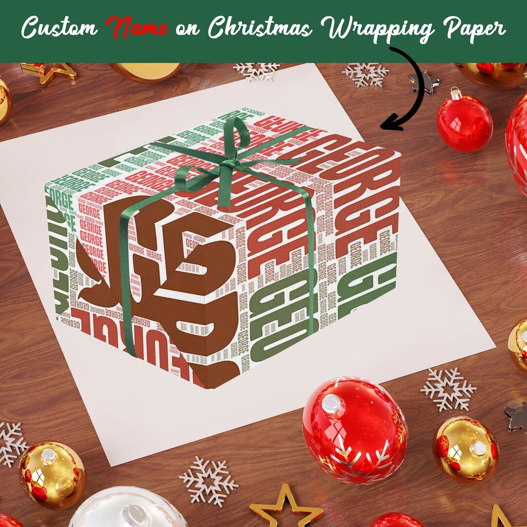 Personalized Name Birthday Gift Wrapping Paper Father‘s Day Gift Wrap ...
