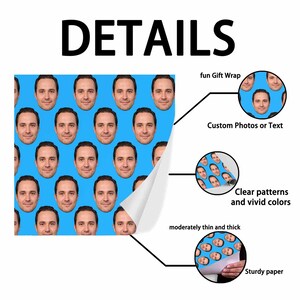 Custom Wrapping Paper Face Logo, Custom Gift Wrapping Paper Roll With ...